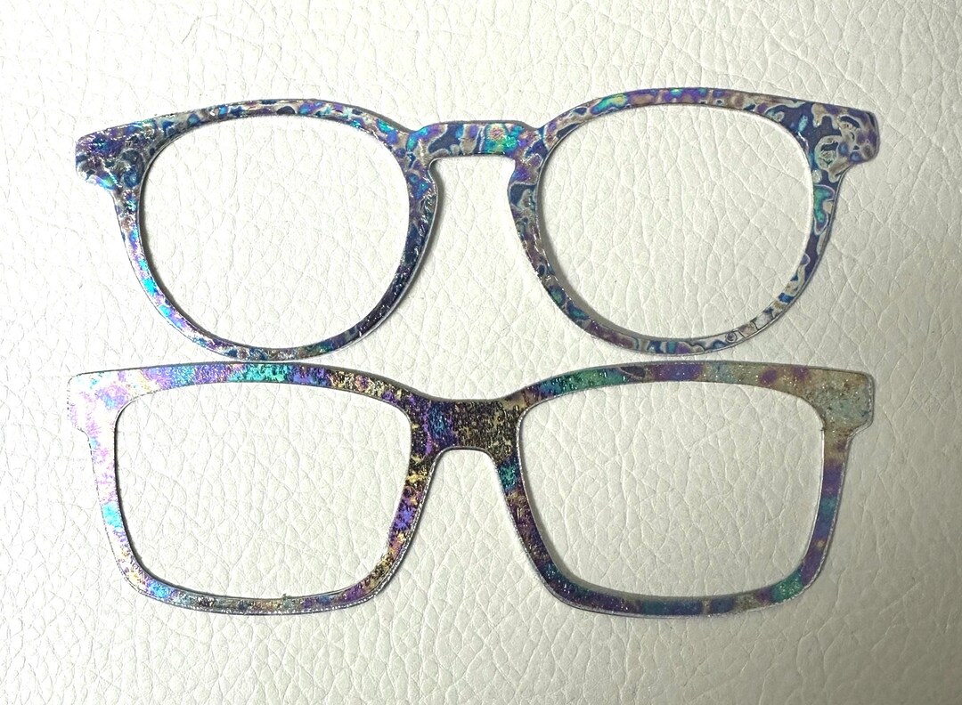 Oil Slick Metal Magnetic Eyewear Toppers - Etsy