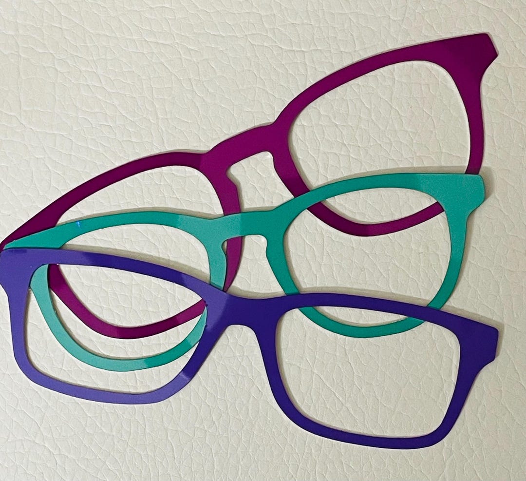 Solid Color Metal Magnetic Eyewear Toppers - Etsy