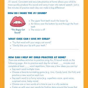 Medial /f/ Sound Home Practice Sheets, Speech Therapy, Articulation ...