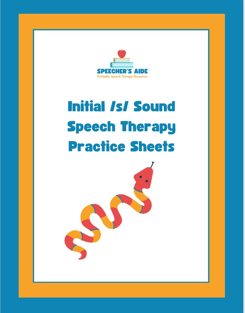Initial /s/ Sound Home Practice Sheets, Speech Therapy, Articulation ...