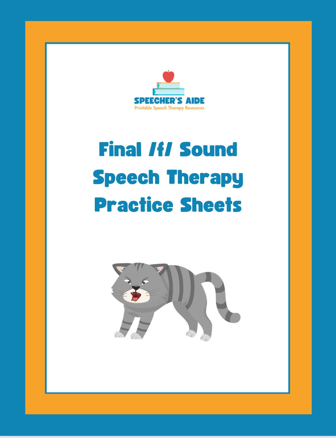 Final /f/ Sound Home Practice Sheets, Speech Therapy, Articulation ...