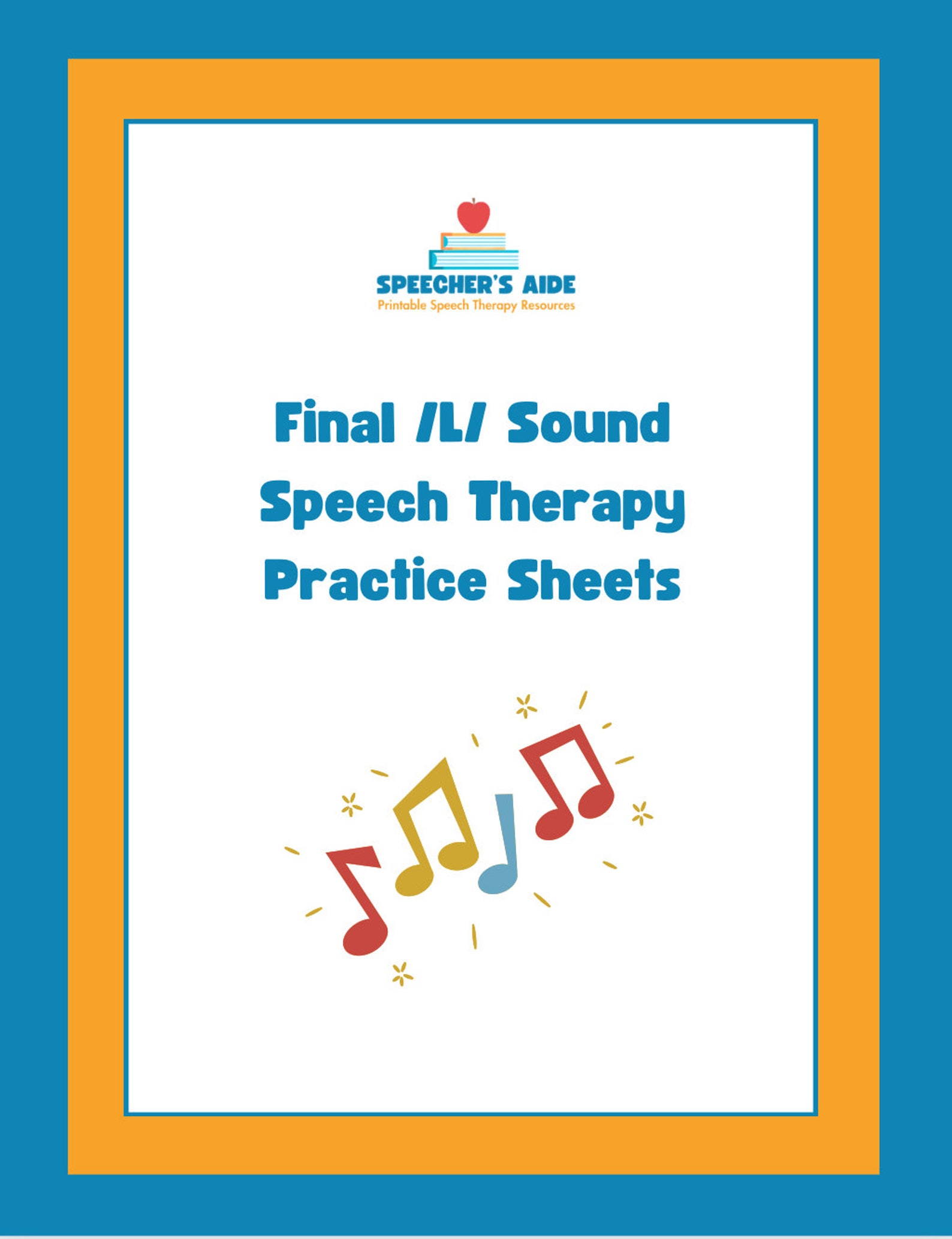 Final /L/ Sound Home Practice Sheets, Speech Therapy, Articulation ...