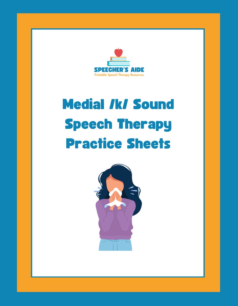 Medial /k/ Sound Home Practice Sheets, Speech Therapy, Articulation ...