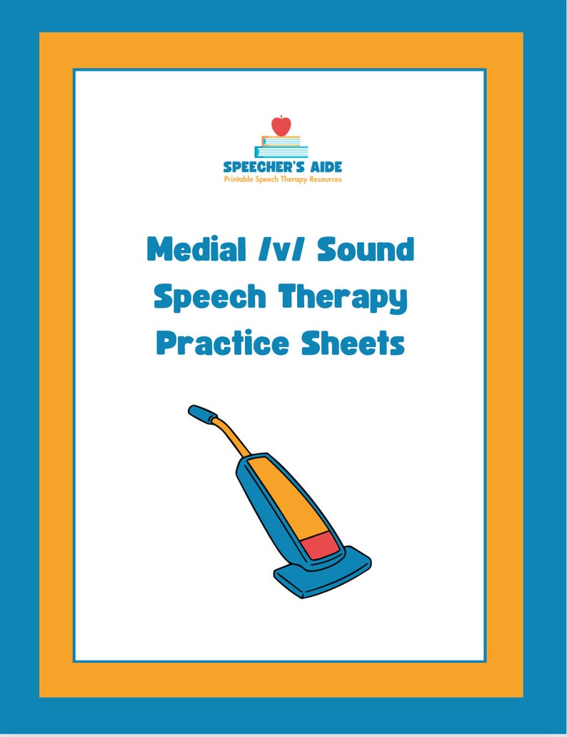 Medial /v/ Sound Home Practice Sheets, Speech Therapy, Articulation ...