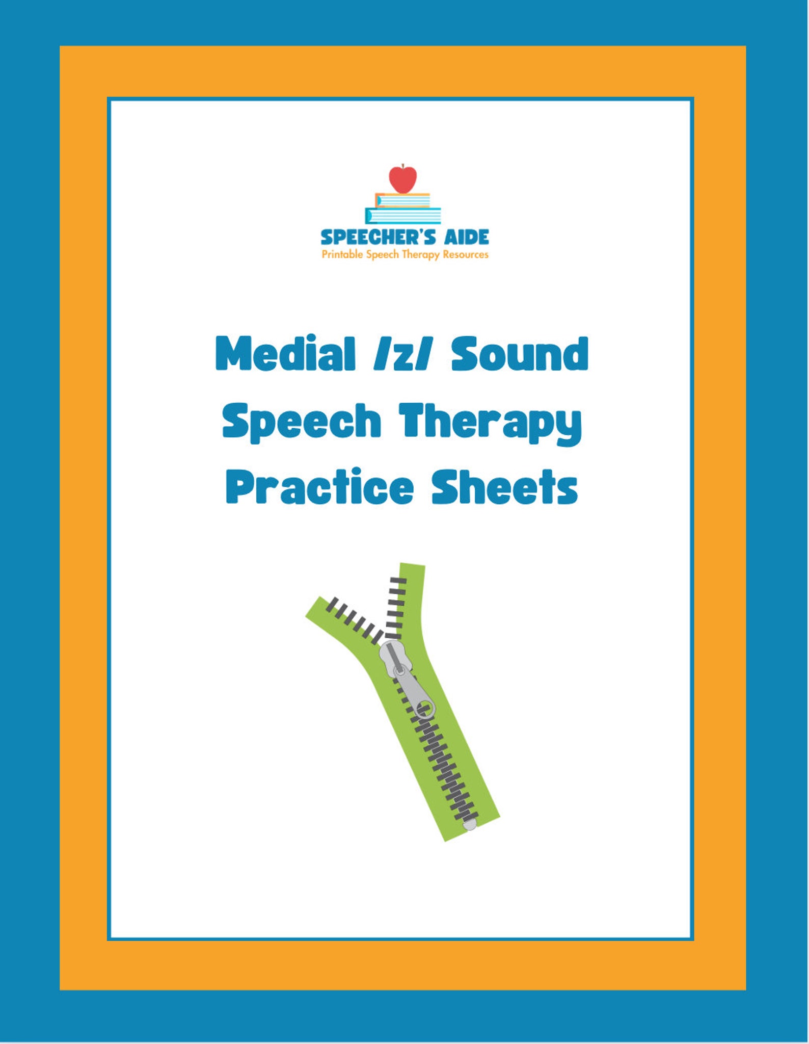 Medial /z/ Sound Home Practice Sheets, Speech Therapy, Articulation ...