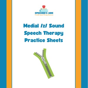 Medial /z/ Sound Home Practice Sheets, Speech Therapy, Articulation ...