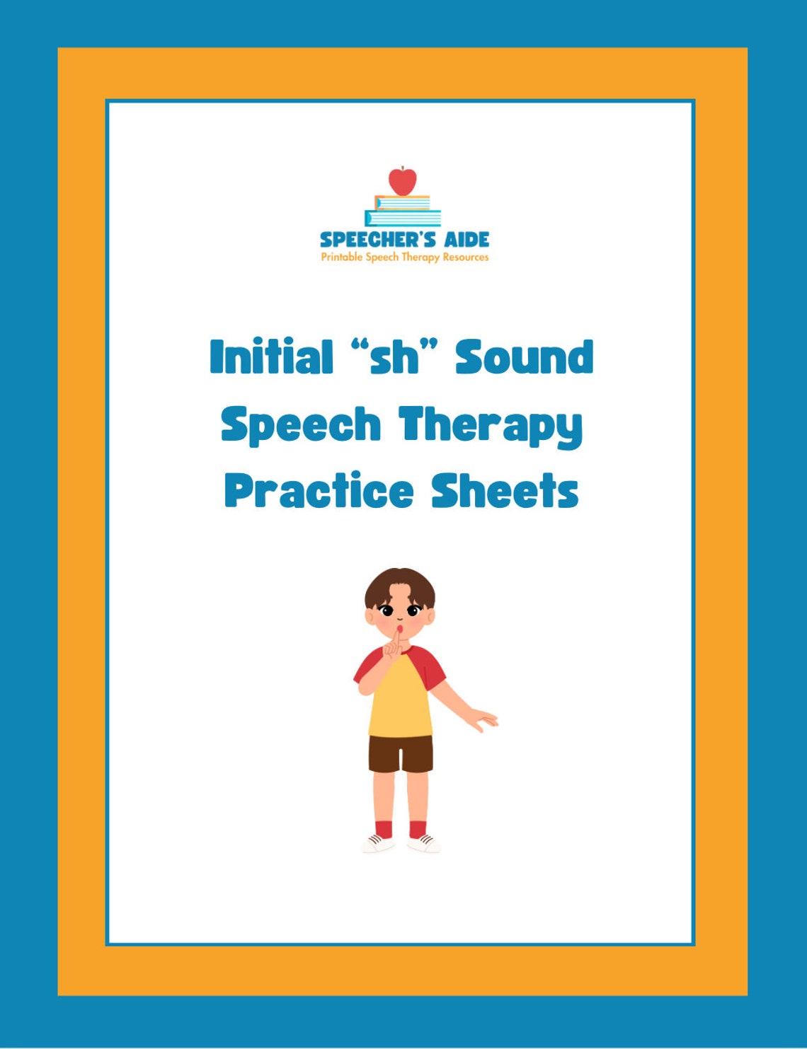 Initial “sh” Sound Home Practice Sheets, Speech Therapy, Articulation ...