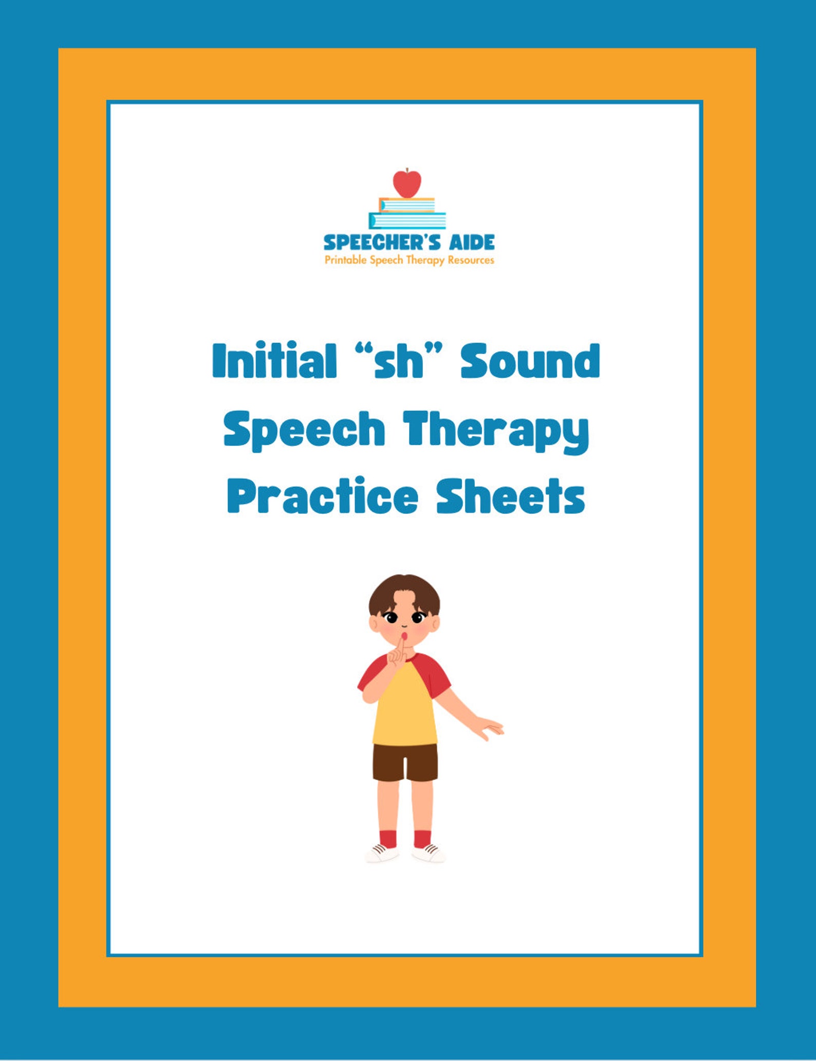 Initial “sh” Sound Home Practice Sheets, Speech Therapy, Articulation ...