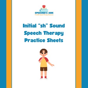 Initial “sh” Sound Home Practice Sheets, Speech Therapy, Articulation ...