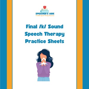 Final /k/ Sound Home Practice Sheets, Speech Therapy, Articulation ...