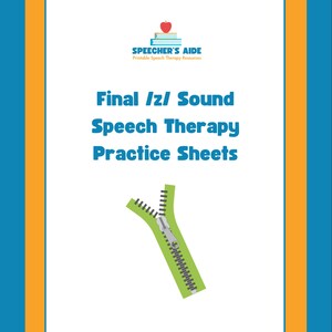 Final /z/ Sound Home Practice Sheets, Speech Therapy, Articulation ...