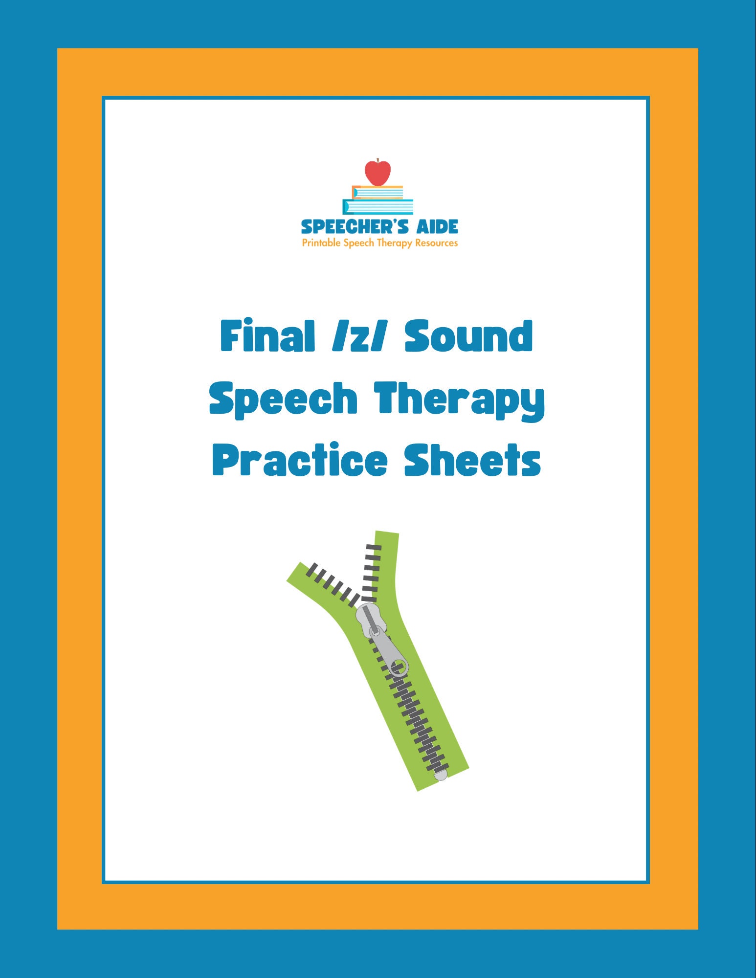 Final /z/ Sound Home Practice Sheets, Speech Therapy, Articulation ...