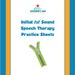 Initial /z/ Sound Home Practice Sheets, Speech Therapy, Articulation ...