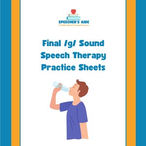 Final /g/ Sound Home Practice Sheets, Speech Therapy, Articulation ...