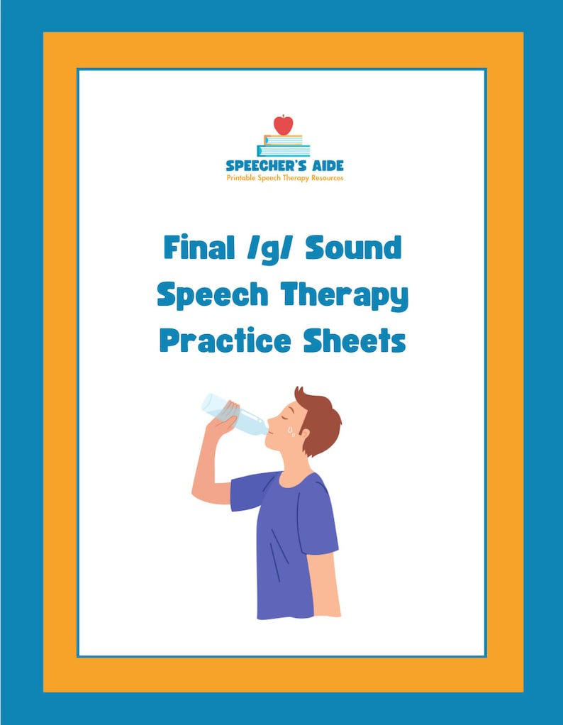 Final /g/ Sound Home Practice Sheets, Speech Therapy, Articulation ...