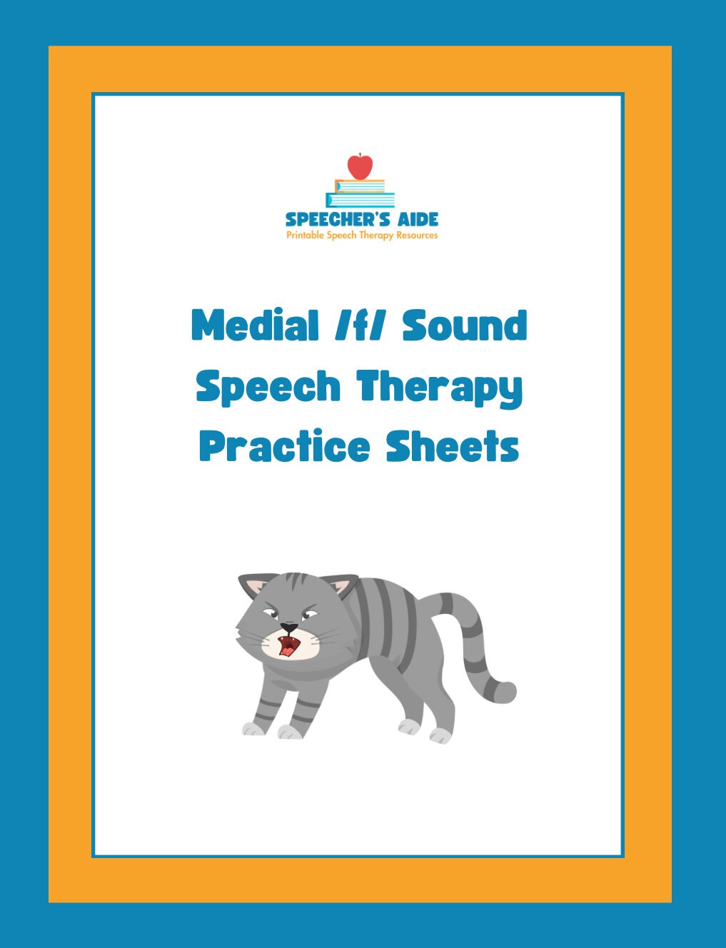 Medial /f/ Sound Home Practice Sheets, Speech Therapy, Articulation ...