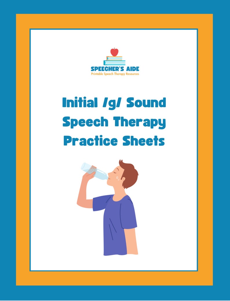 Initial /g/ Sound Home Practice Sheets, Speech Therapy, Articulation ...