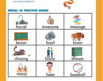 Final /L/ Sound Home Practice Sheets, Speech Therapy, Articulation ...