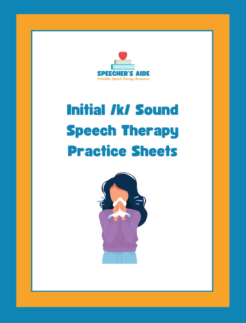 Initial /k/ Sound Home Practice Sheets, Speech Therapy, Articulation ...
