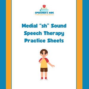 Medial “sh” Sound Home Practice Sheets, Speech Therapy, Articulation ...