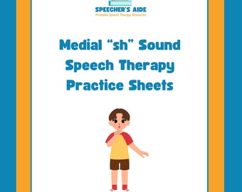 Initial “sh” Sound Home Practice Sheets, Speech Therapy, Articulation ...