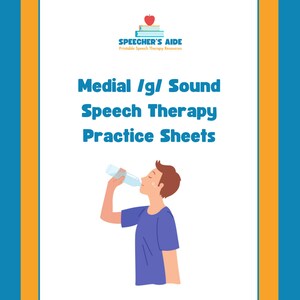 Medial /g/ Sound Home Practice Sheets, Speech Therapy, Articulation ...