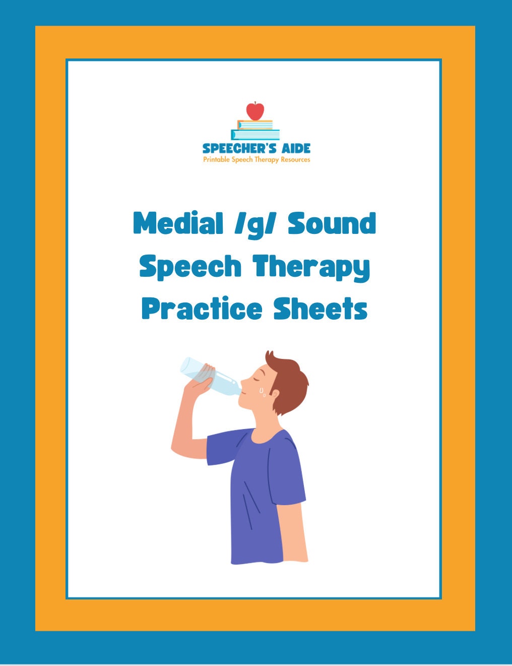 Medial /g/ Sound Home Practice Sheets, Speech Therapy, Articulation ...