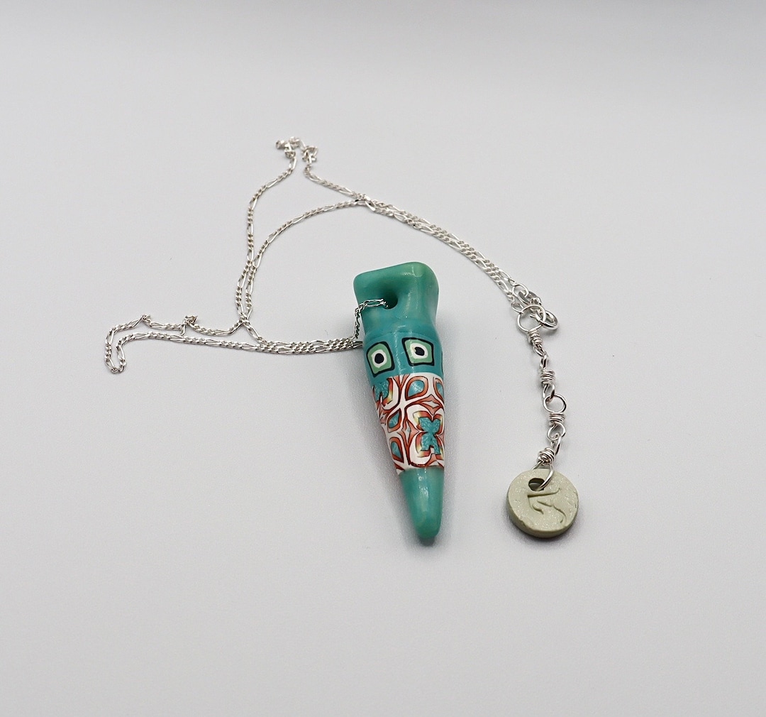 Nordic Goddess Ethnic Totem Pendant Necklace 16 0.925 Sterling Silver ...
