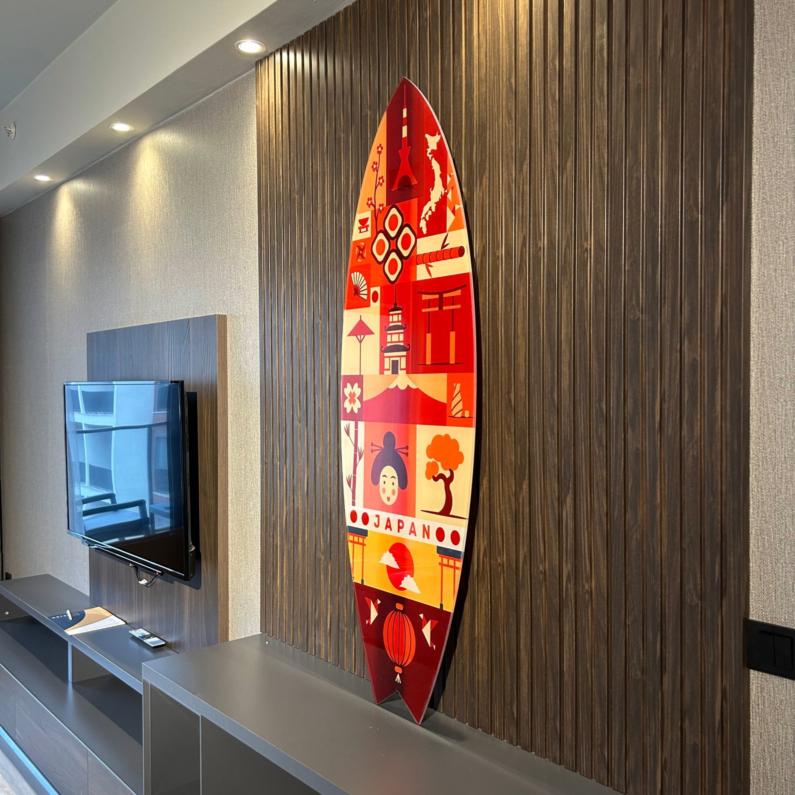 Surfboard Wall Art Japan Made to Order Surfer Gift Surfboard Wall Decor ...