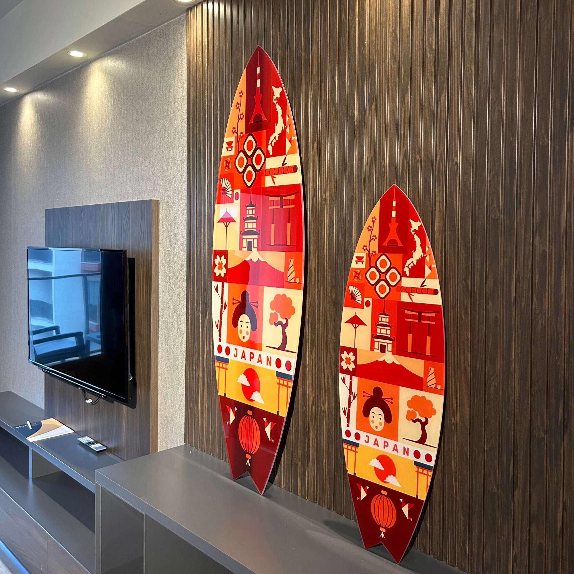 Surfboard Wall Art Japan Made to Order Surfer Gift Surfboard Wall Decor ...