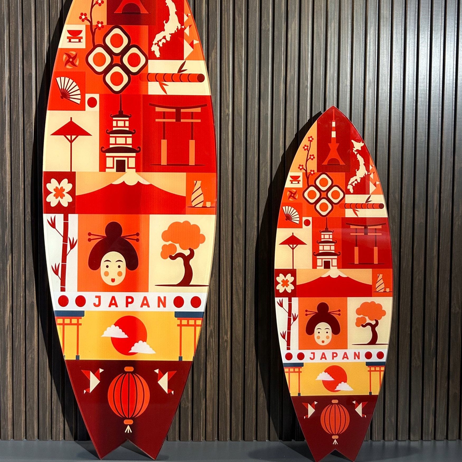Surfboard Wall Art Japan Made to Order Surfer Gift Surfboard Wall Decor ...
