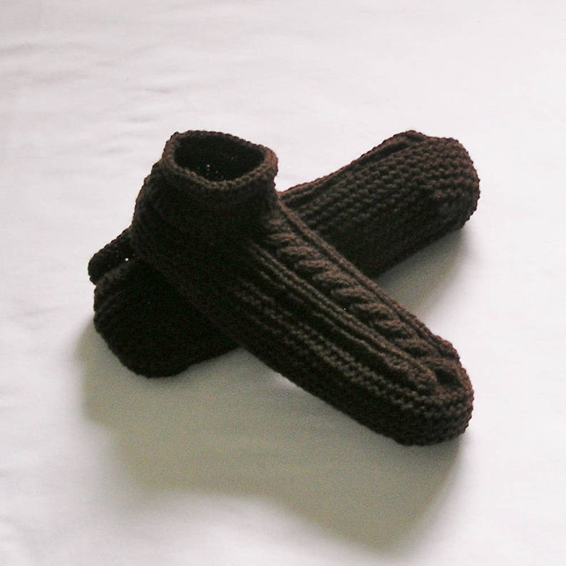 MADE to ORDER Mens Slippers Knitted Low Cuff Choice of Color | Etsy