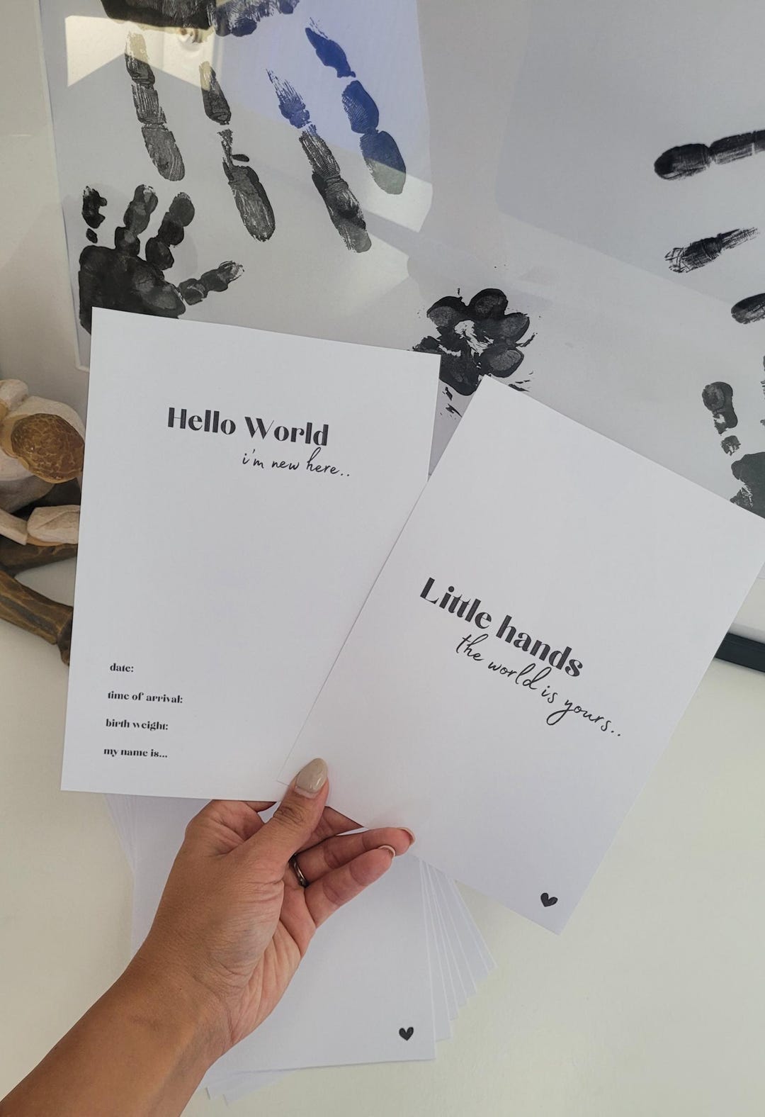DIY Preemie Baby Milestone Cards, Preemie Footprint Cards, New Baby ...