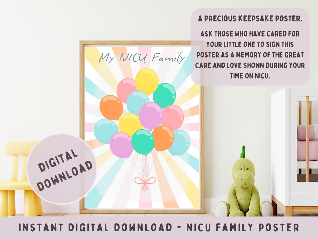 My NICU Family Poster for Neonatal Staff to Sign, NICU Keepsake for ...