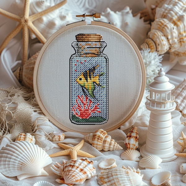 Fish Cross Stitch - Etsy