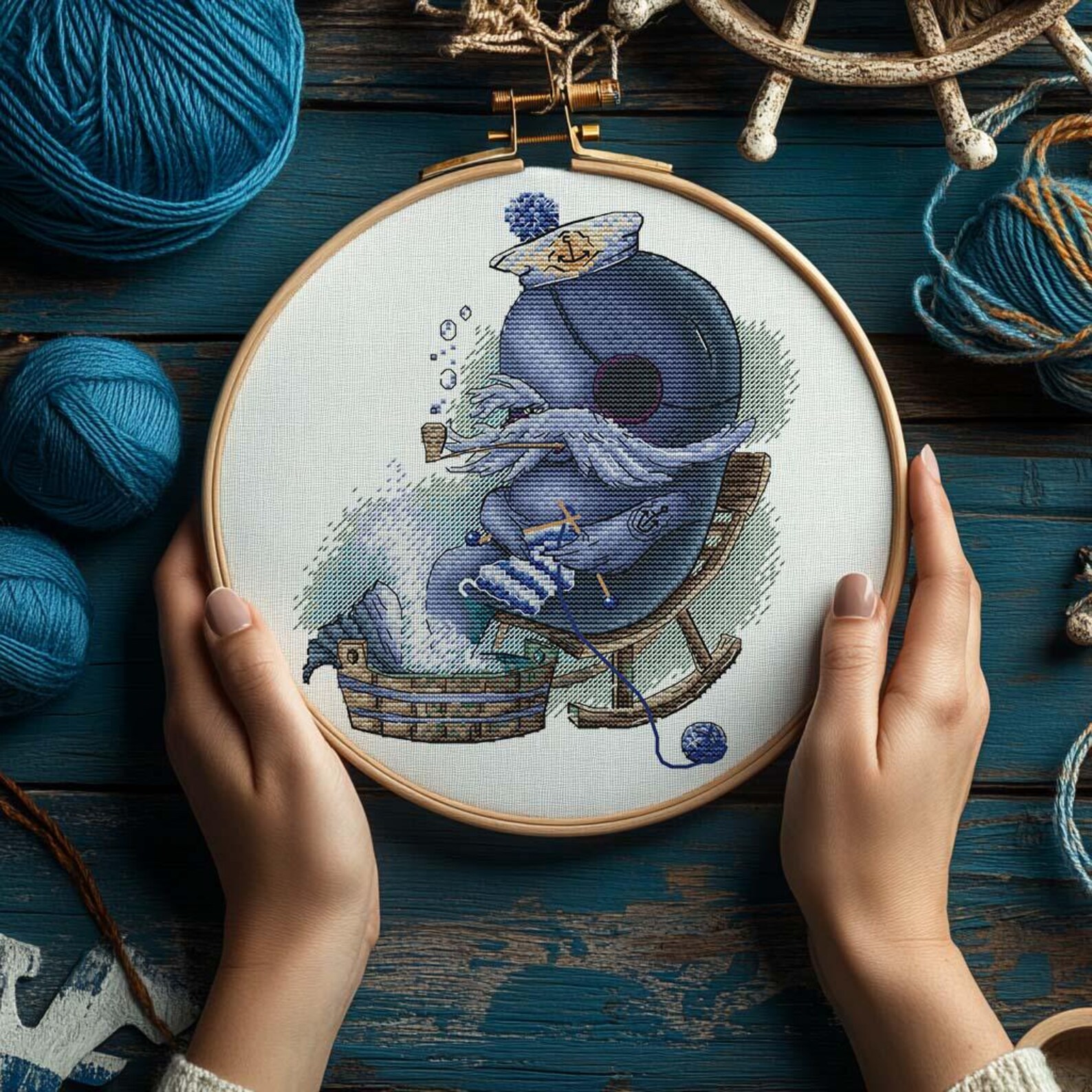 Sea Dog Cross Stitch Pattern, Marine,knitting, Whale, Recreation, Old ...
