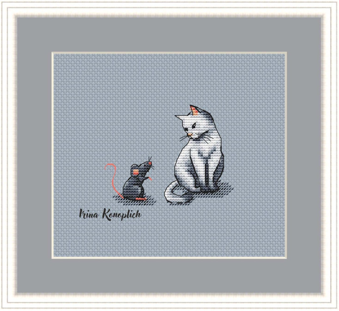 Cats and Mice Cross Stitch Pattern Mouse and Kitty Pattern for ...