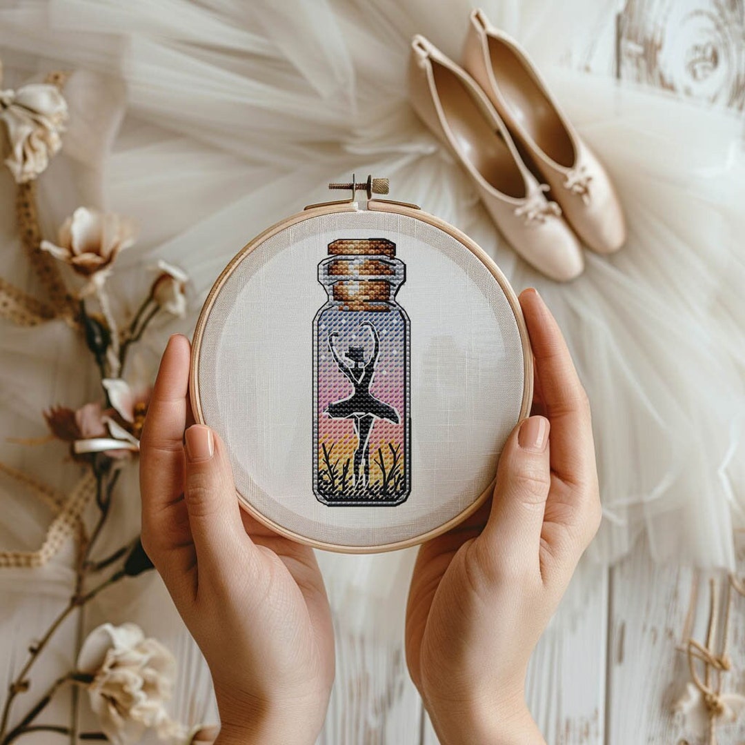 Ballerina Cross Stitch Pattern, Ballet Beautiful Girl Dancing, DMC ...