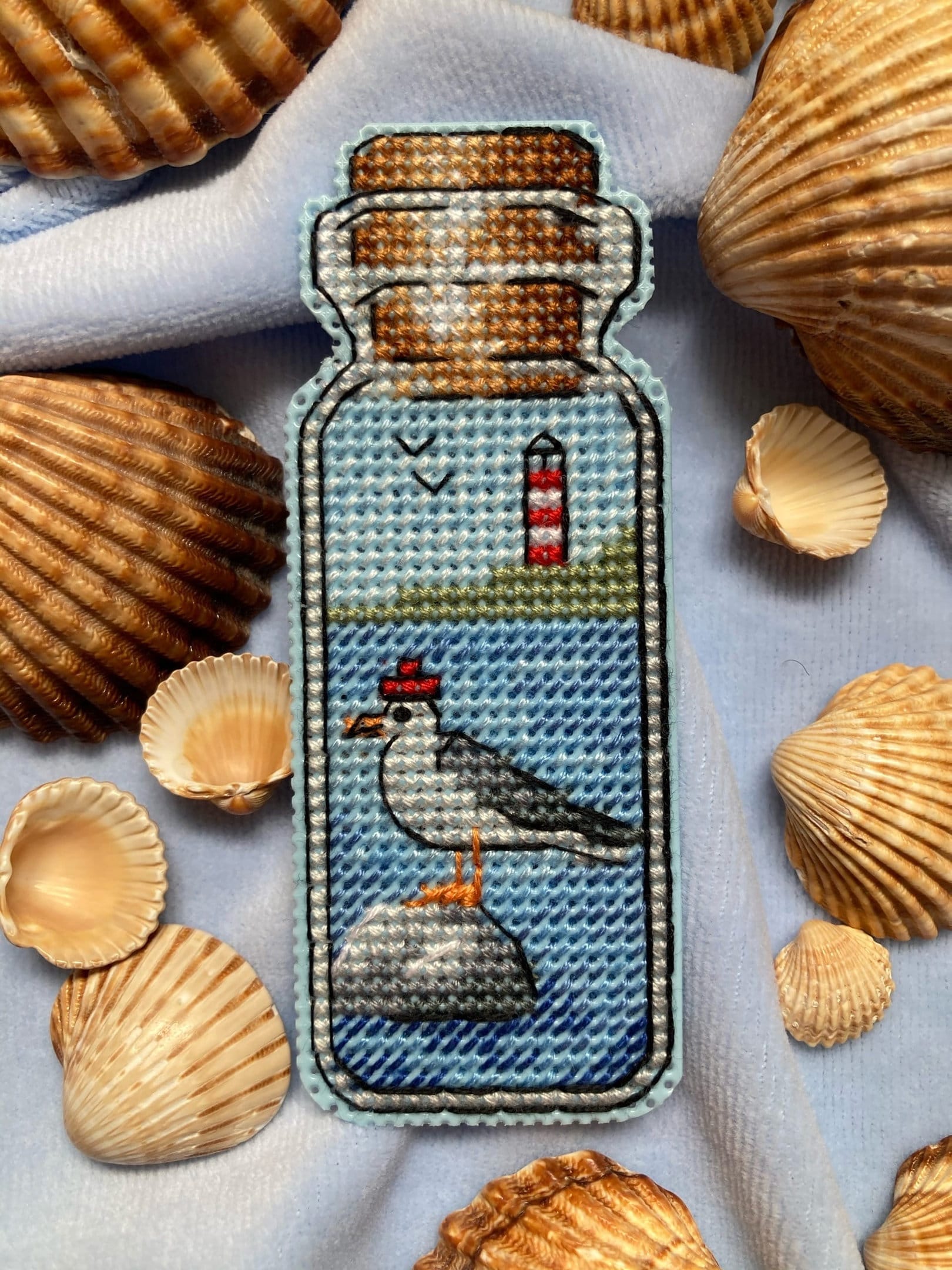 Seagull Cross Stitch Pattern in a Bottle Cross Stitch Pattern Sea ...