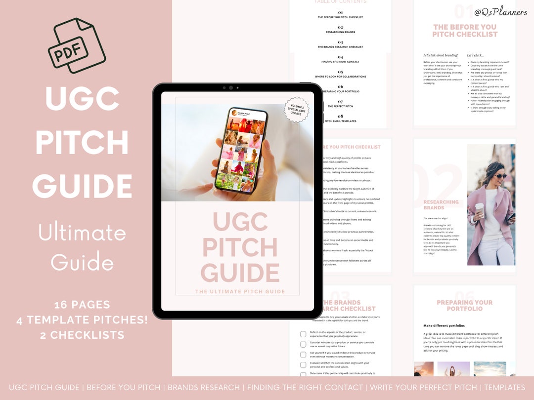 UGC Pitch Template Pink, Content Creator Portfolio, Email Templates ...