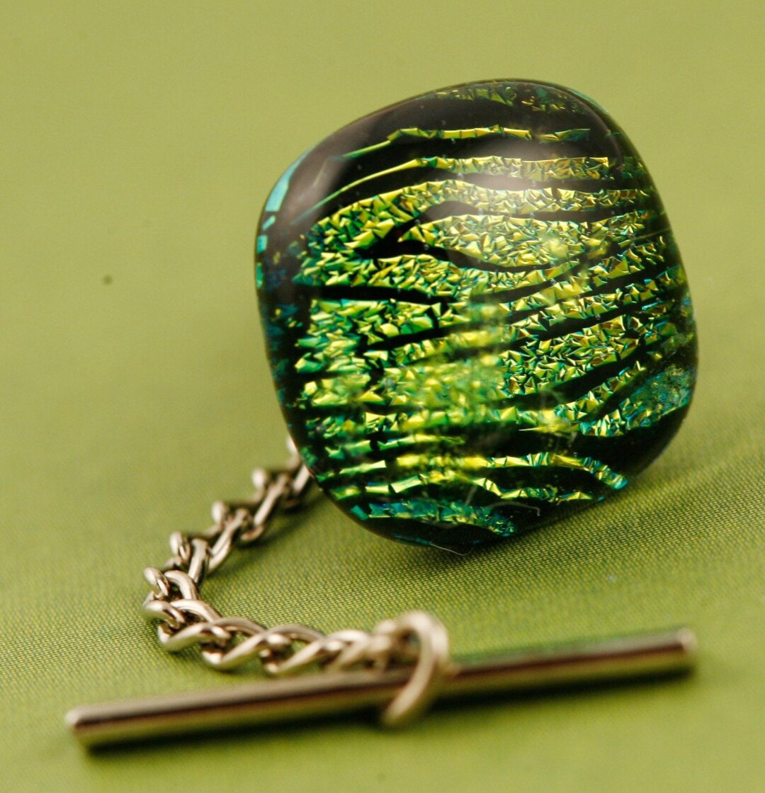 Fused Glass Tie Tack No. 4026 - Etsy