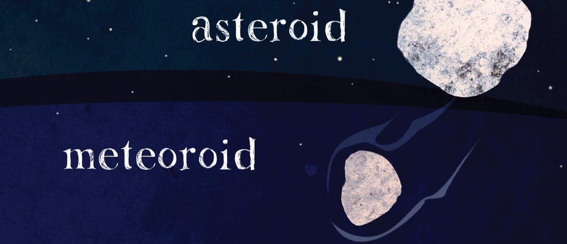 Meteorite! Original Earth Science Astronomy Educational Illustrated Art ...