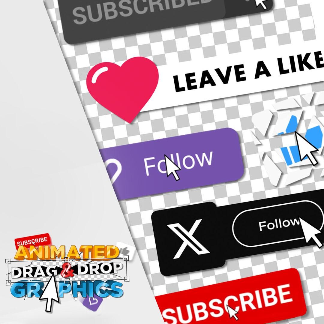 Animated Drag & Drop Graphics - Animated Lower Thirds for Youtube, X ...