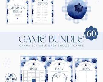 EDITABLE Under the Sea Baby Shower Games Bundle - Ocean Animals Octopus ...