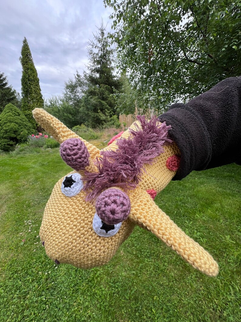 Crochet Pattern Giraffe Hand Puppet - Raffen, Animal Toy for Babies ...