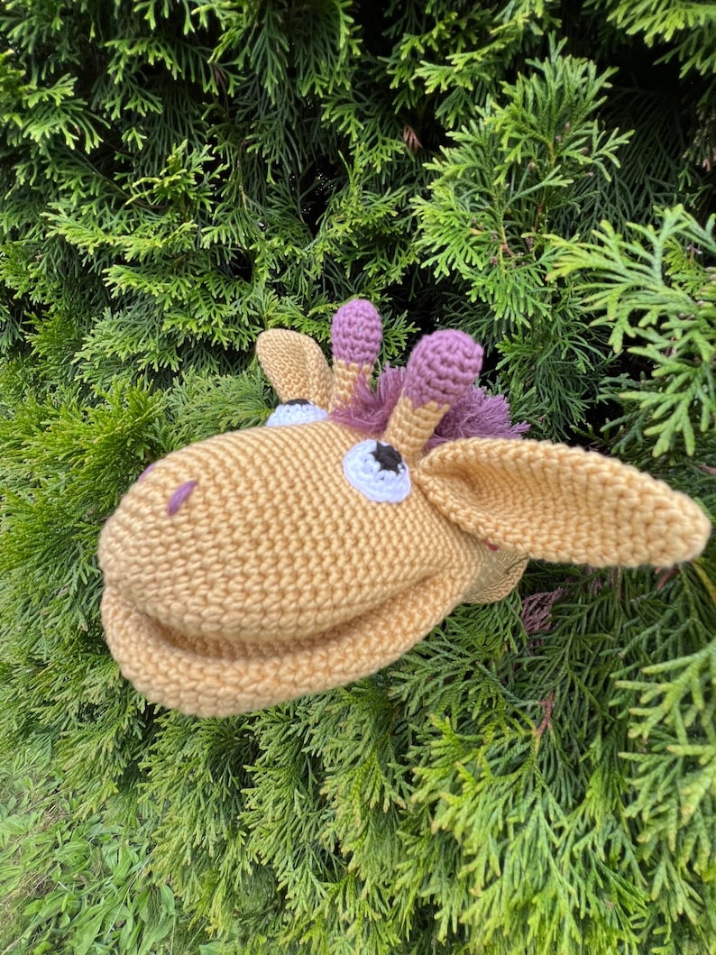 Crochet Pattern Giraffe Hand Puppet - Raffen, Animal Toy for Babies ...