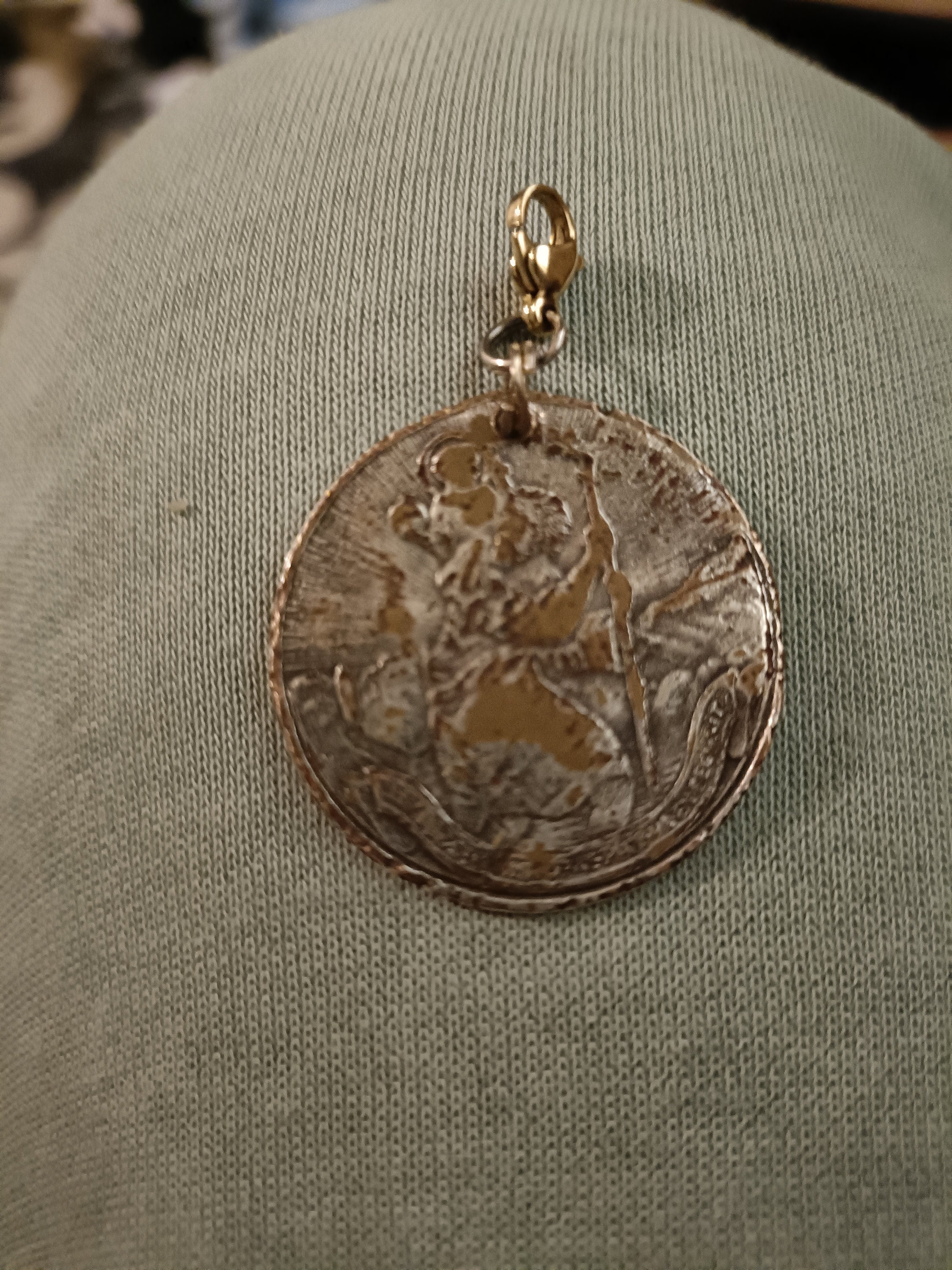 St Christopher Ancient Battle Prayer One Sided Coin of St Christopher ...