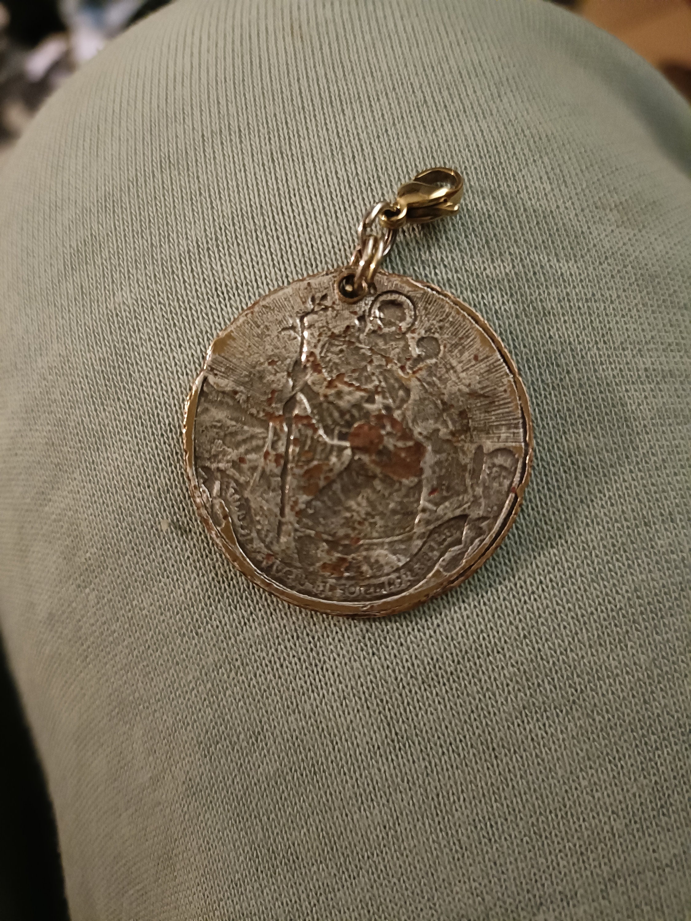 St Christopher Ancient Battle Prayer One Sided Coin of St Christopher ...