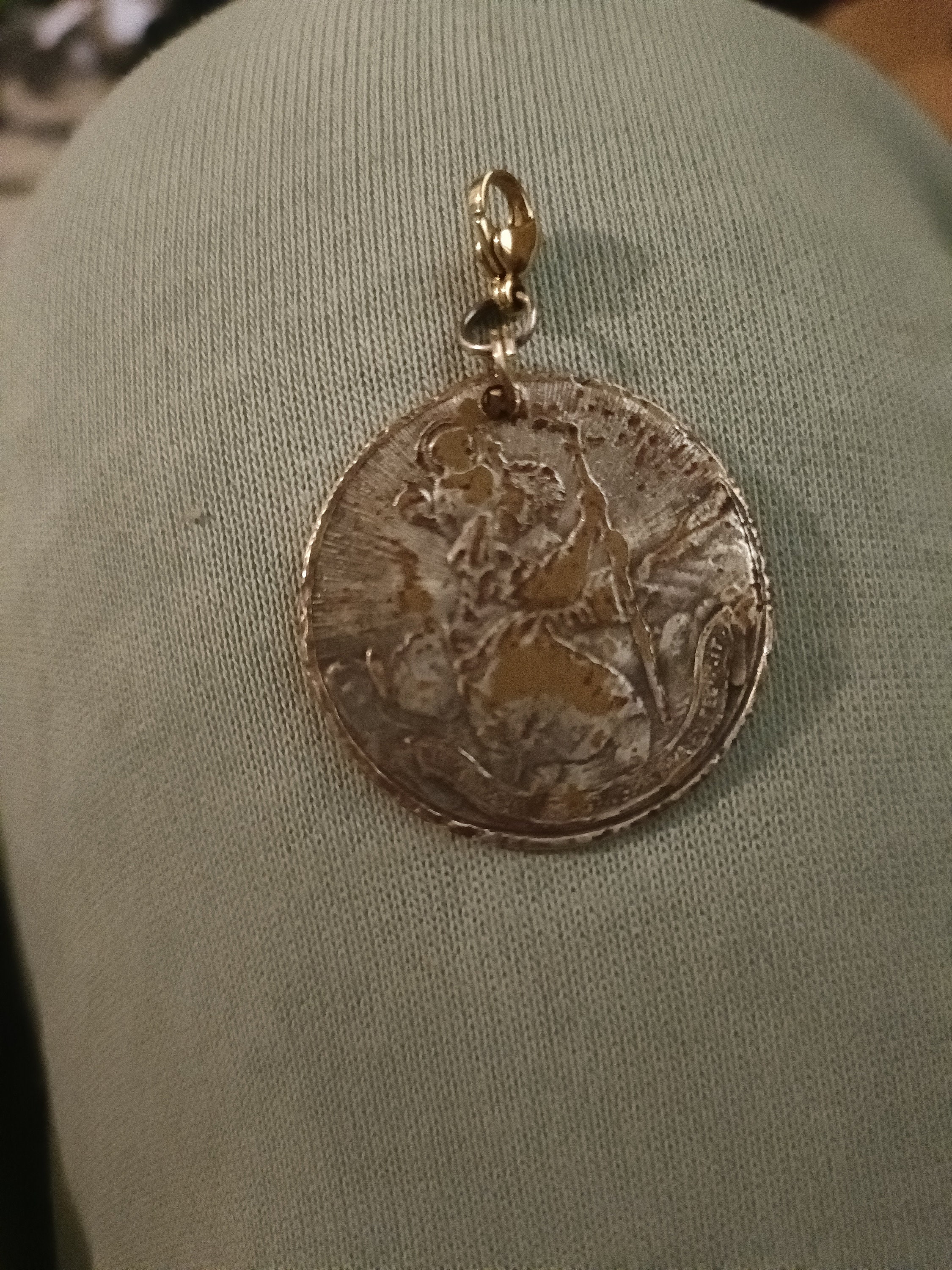 St Christopher Ancient Battle Prayer One Sided Coin of St Christopher ...