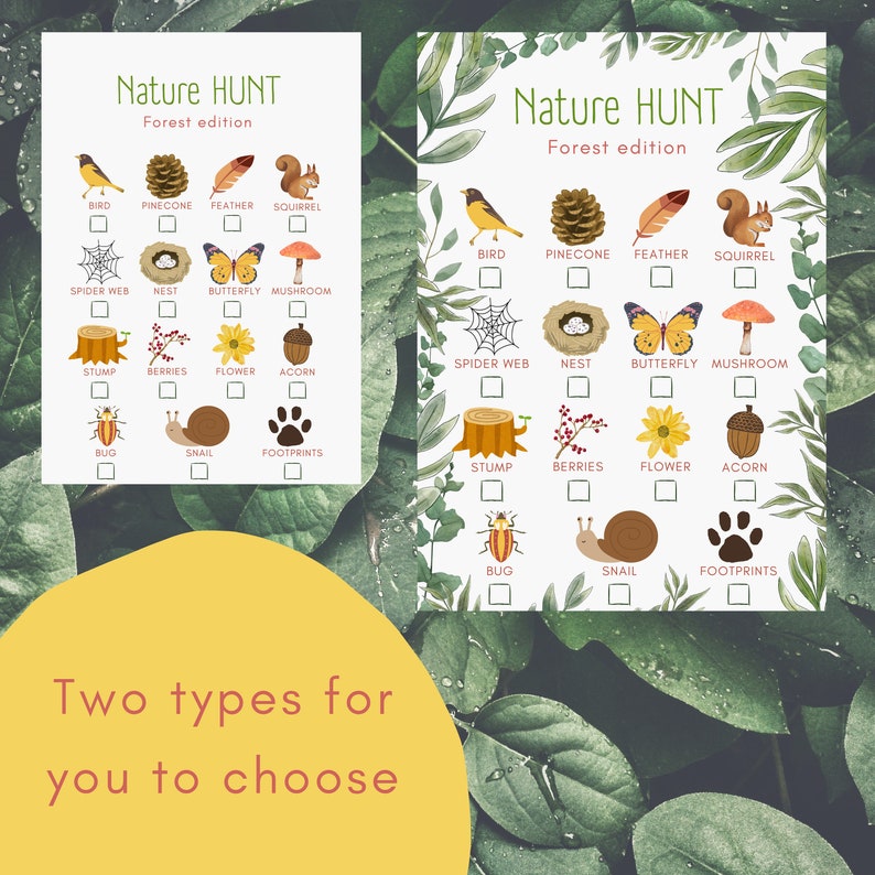 Nature Scavenger Hunt, Outdoor Treasure Hunt Printable, Scavenger Hunt ...